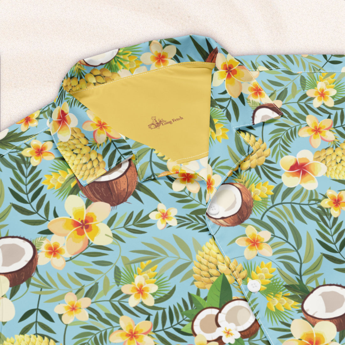 Tropicalia Cuban Collar Shirt – Sky Blue – The Long Fetch